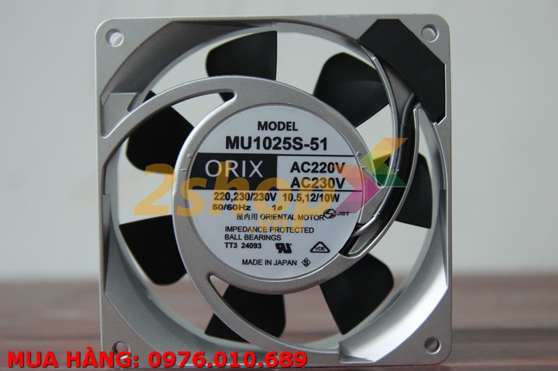 QUẠT ORIX MU1025S-51, 220-230VAC, 104x104x25mm - Quạt hút công nghiệp chính hãng tại Việt Nam ...