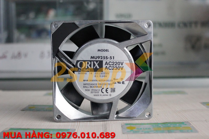 QUẠT ORIX MU925S-51, 220VAC, 92x92x25mm - Quạt hút công nghiệp chính hãng tại Việt Nam | 2shop ...