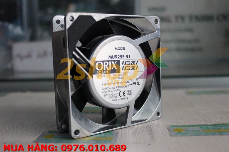 QUẠT ORIX MU925S-51, 220VAC, 92x92x25mm - Quạt hút công nghiệp chính hãng tại Việt Nam | 2shop ...
